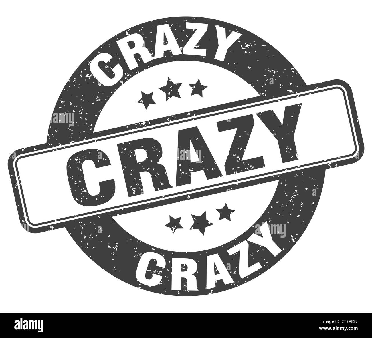 crazy stamp. crazy sign. round grunge label Stock Vector Image & Art ...