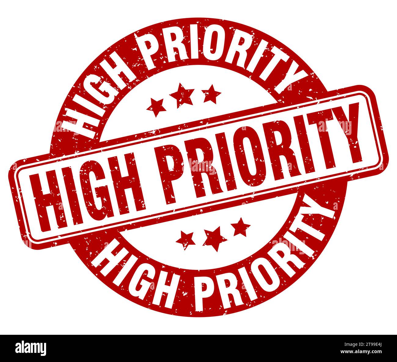 high priority stamp. high priority sign. round grunge label Stock ...