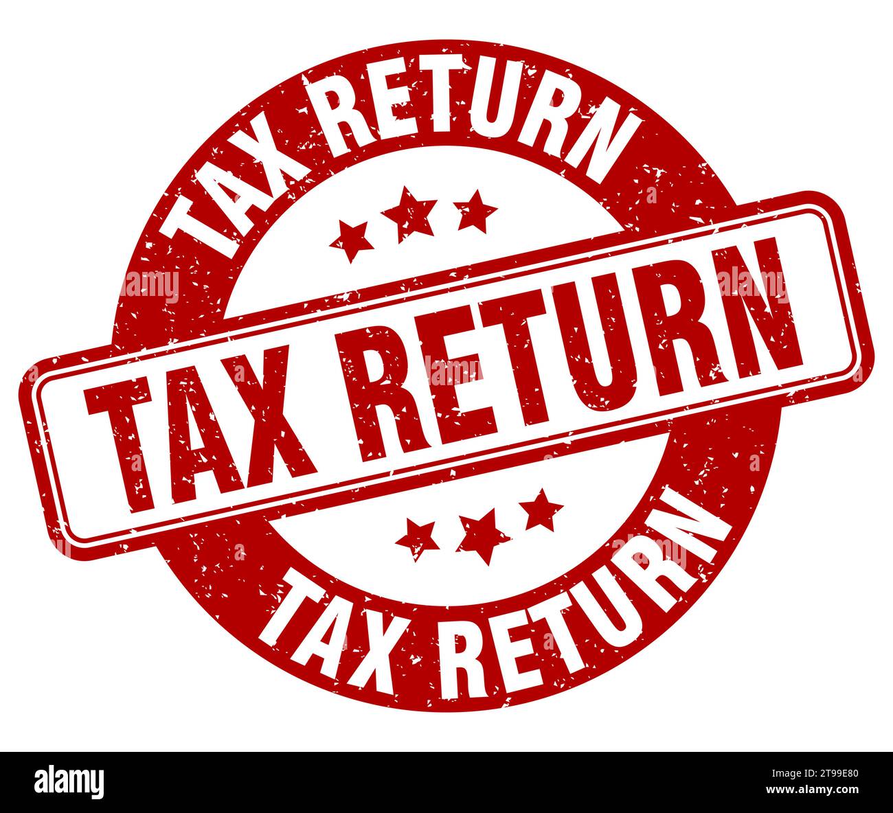 tax return stamp. tax return sign. round grunge label Stock Vector ...