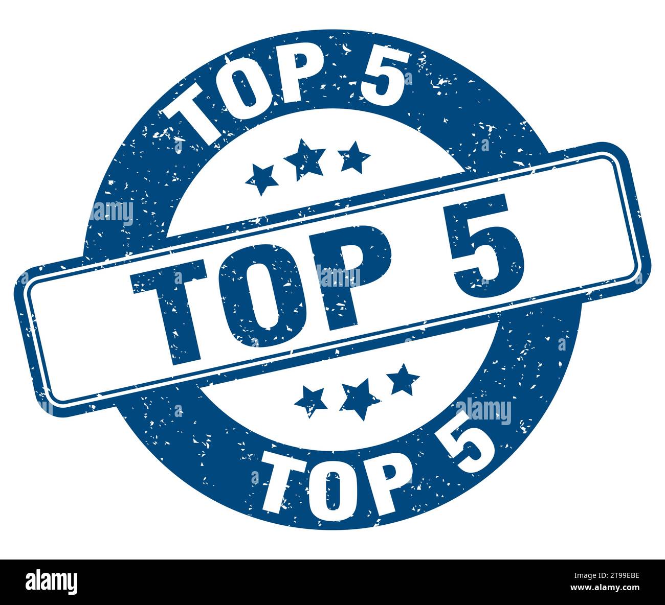top 5 stamp. top 5 sign. round grunge label Stock Vector Image & Art ...