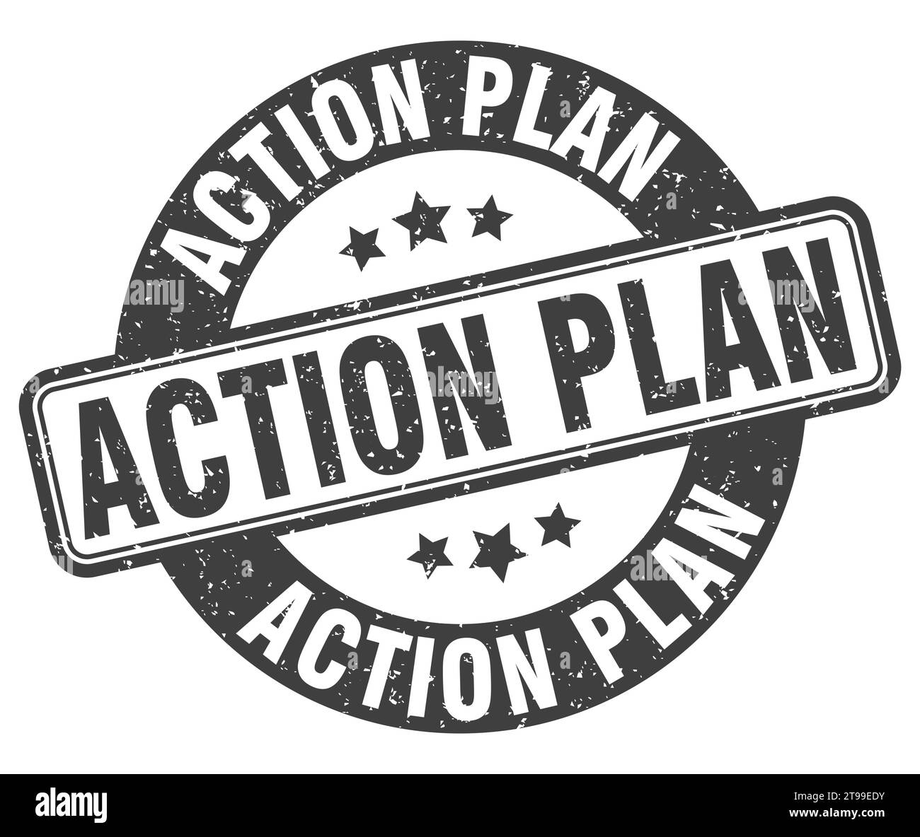 Action plan sticker Black and White Stock Photos & Images - Alamy