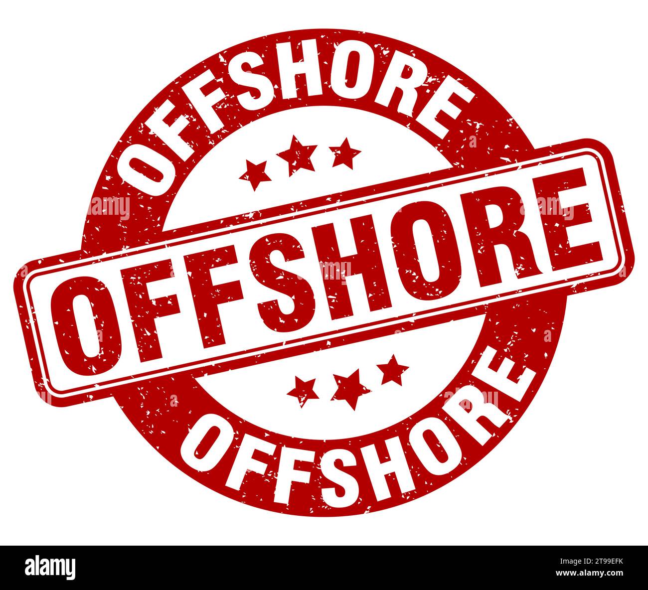 offshore stamp. offshore sign. round grunge label Stock Vector Image ...