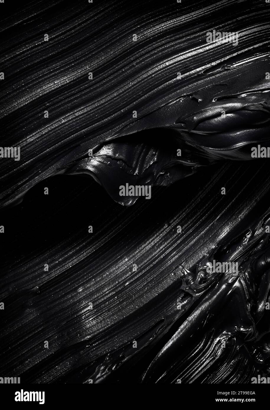 Black mascara texture, brush stroke background. Cosmetic product swatch ...