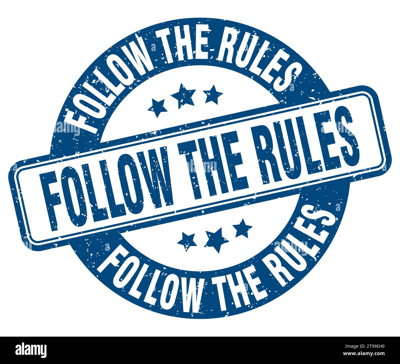 follow the rules stamp. follow the rules sign. round grunge label Stock ...