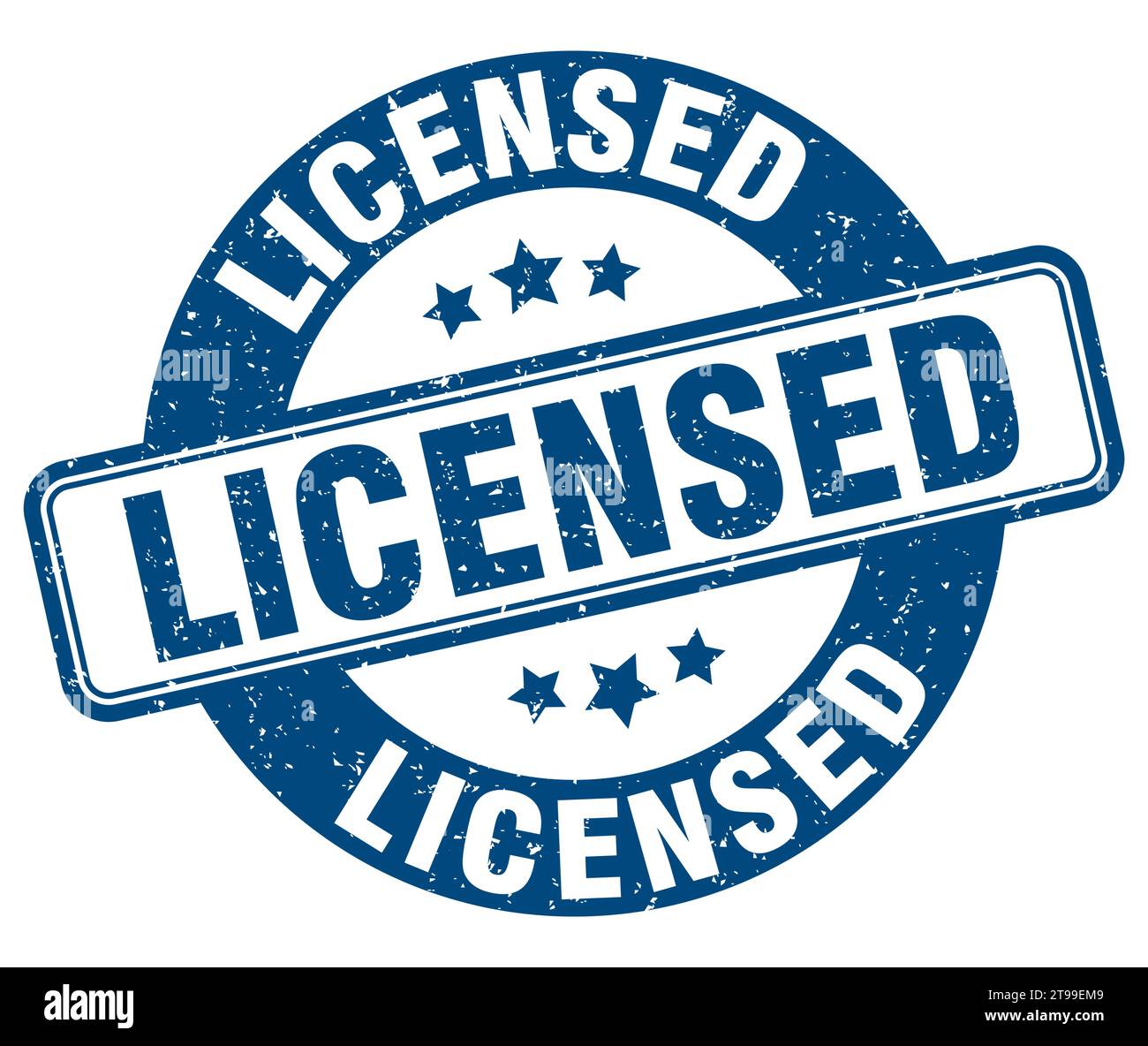 licensed stamp. licensed sign. round grunge label Stock Vector Image ...