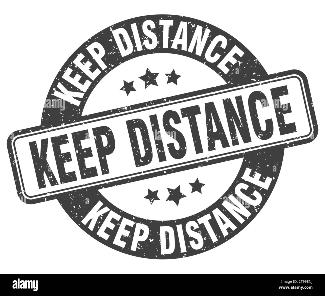 keep distance stamp. keep distance sign. round grunge label Stock ...
