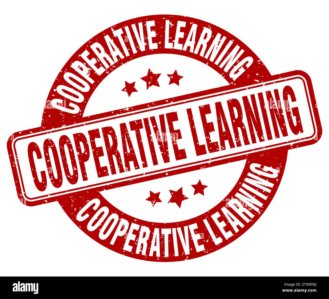 cooperative learning stamp. cooperative learning sign. round grunge ...