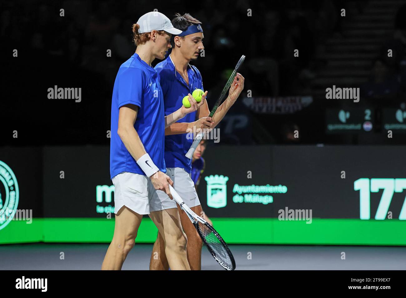 Malaga, Malaga, Spain. 23rd Nov, 2023. Jannik Sinner (ITA), Lorenzo ...