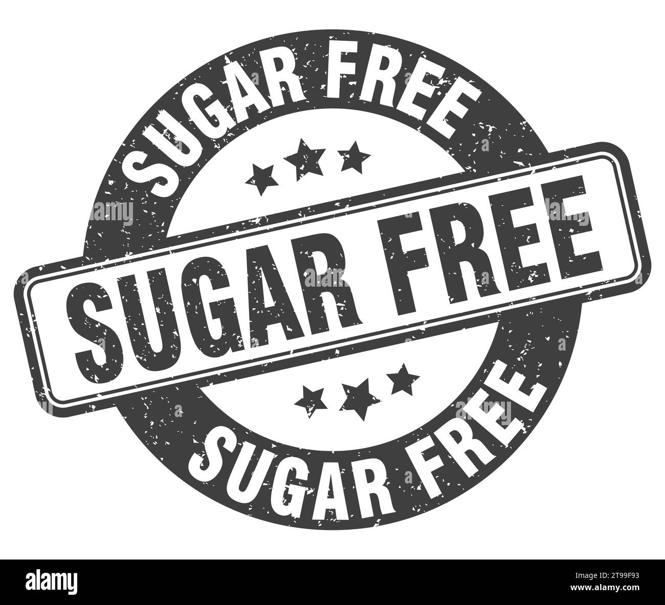 sugar free stamp. sugar free sign. round grunge label Stock Vector ...