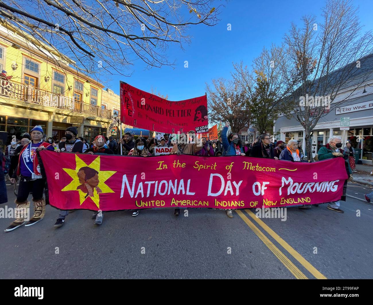 Plymouth, Massachusetts, USA. 23rd Nov, 2023. Native Americans and ...