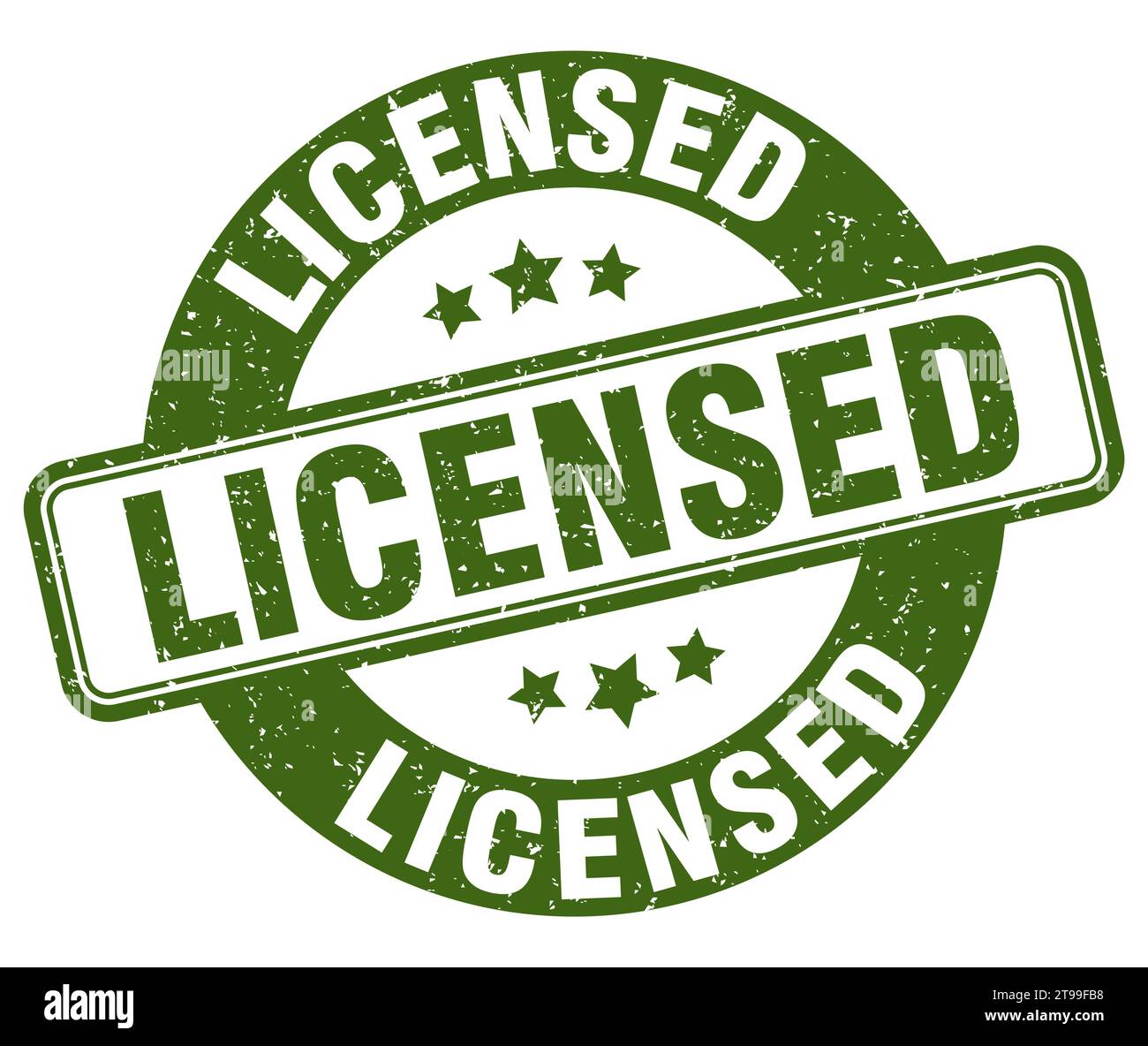 licensed stamp. licensed sign. round grunge label Stock Vector Image ...
