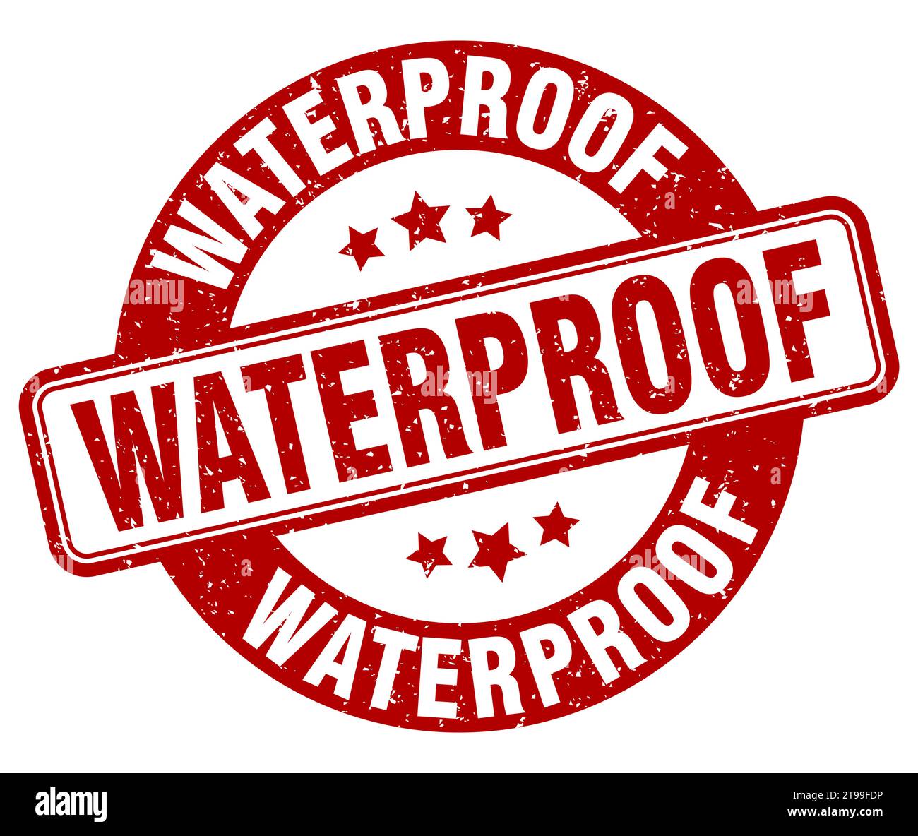 waterproof stamp. waterproof sign. round grunge label Stock Vector ...