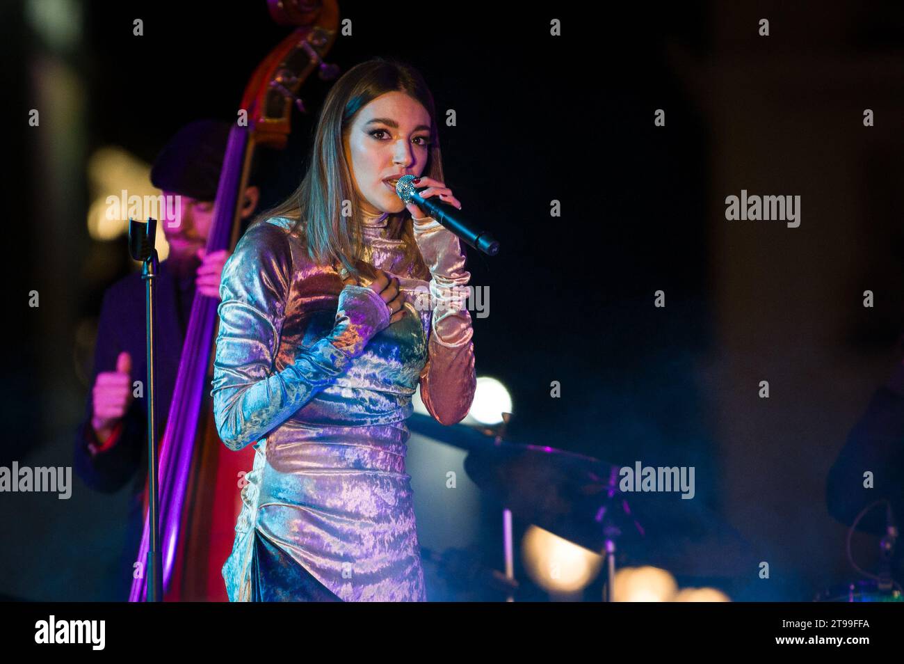 Madrid, Spain. 23rd Nov, 2023. Singer Ana Guerra performs the song of ...