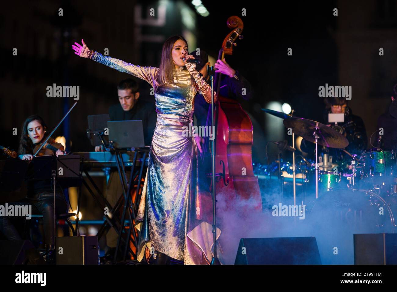 Madrid, Spain. 23rd Nov, 2023. Singer Ana Guerra performs the song of ...