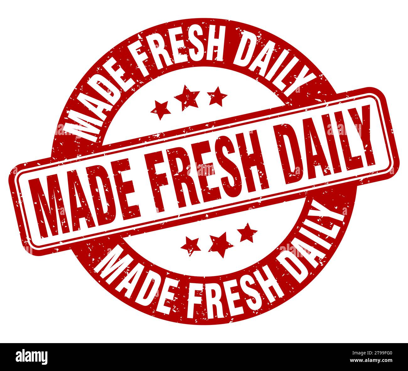 made fresh daily stamp. made fresh daily sign. round grunge label Stock ...