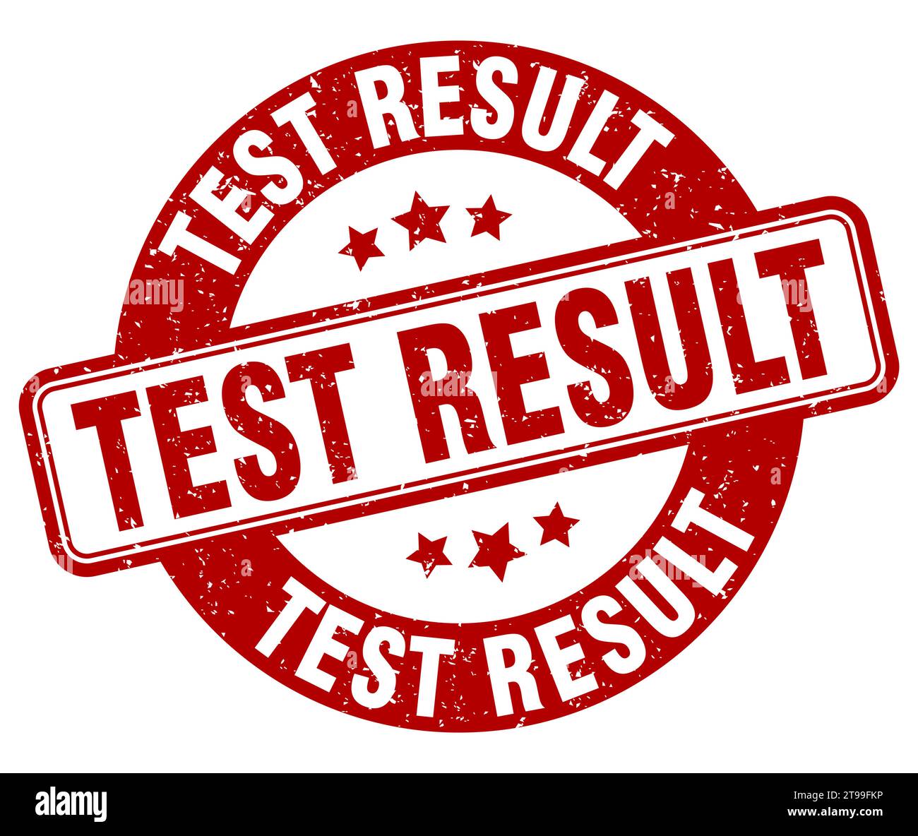 test result stamp. test result sign. round grunge label Stock Vector ...