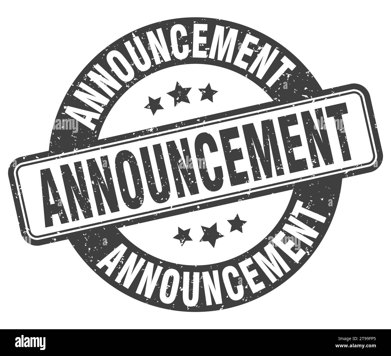 announcement stamp. announcement sign. round grunge label Stock Vector ...
