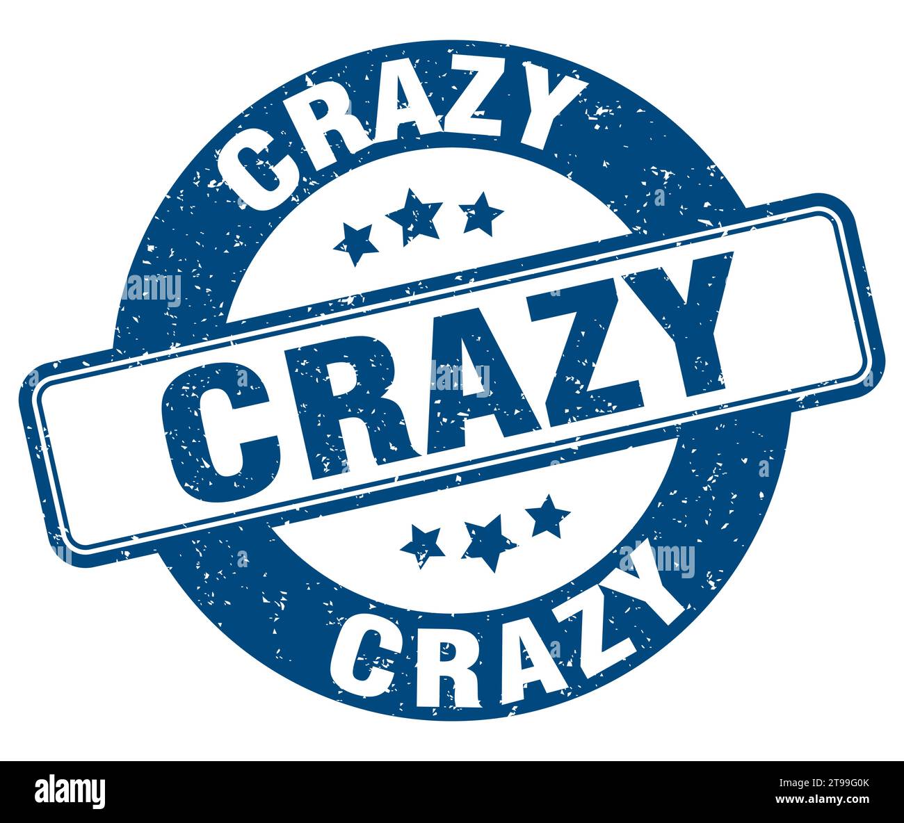 crazy stamp. crazy sign. round grunge label Stock Vector Image & Art ...