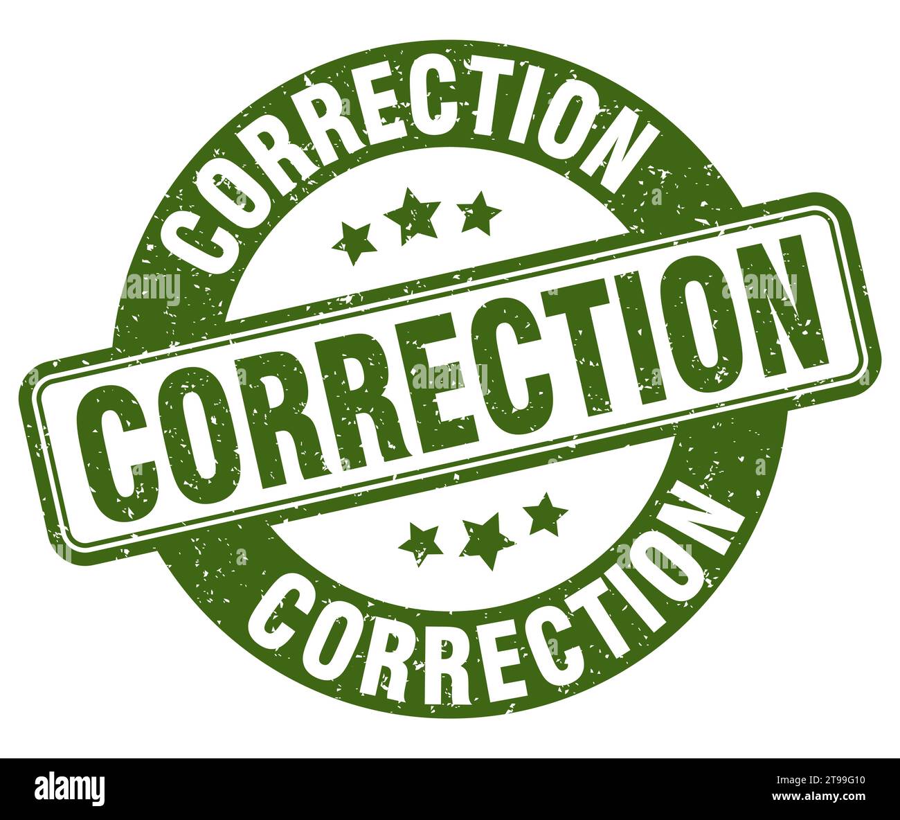 correction stamp. correction sign. round grunge label Stock Vector Image & Art - Alamy