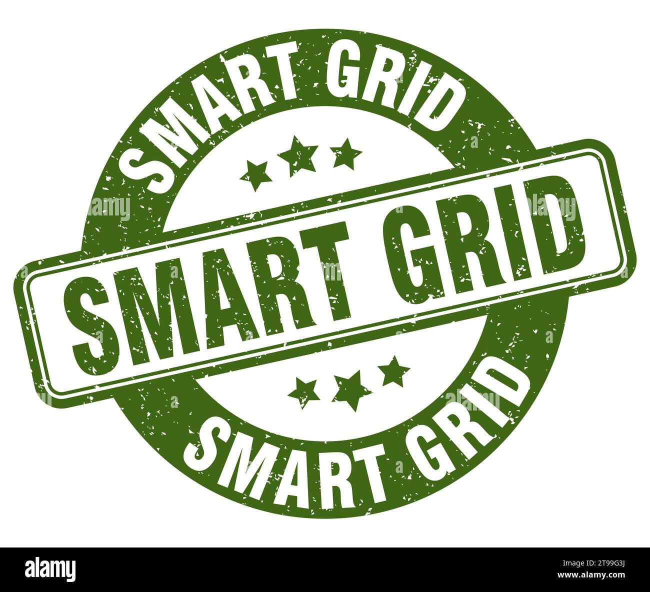 smart grid stamp. smart grid sign. round grunge label Stock Vector ...