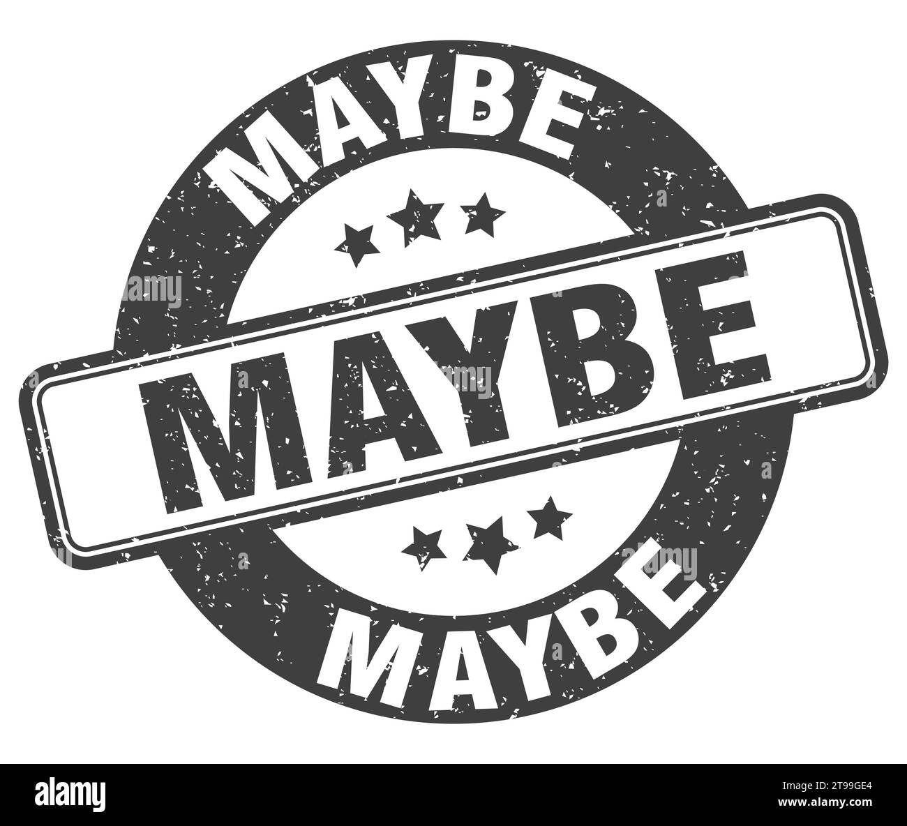 maybe stamp. maybe sign. round grunge label Stock Vector Image & Art ...
