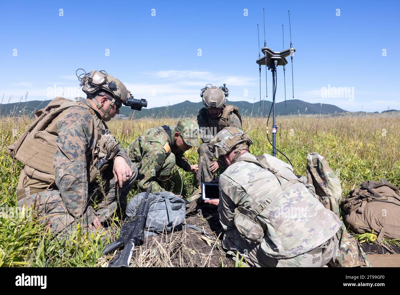 U.S. Marines with 2nd Battalion, 2nd Marine Regiment, U.S. Army Staff ...