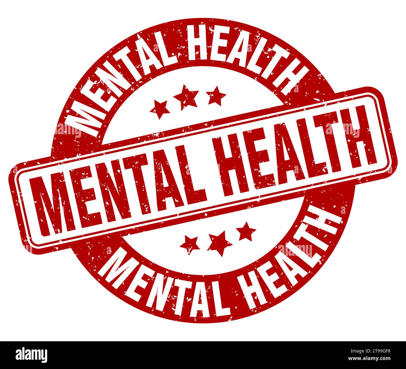 mental health stamp. mental health sign. round grunge label Stock ...