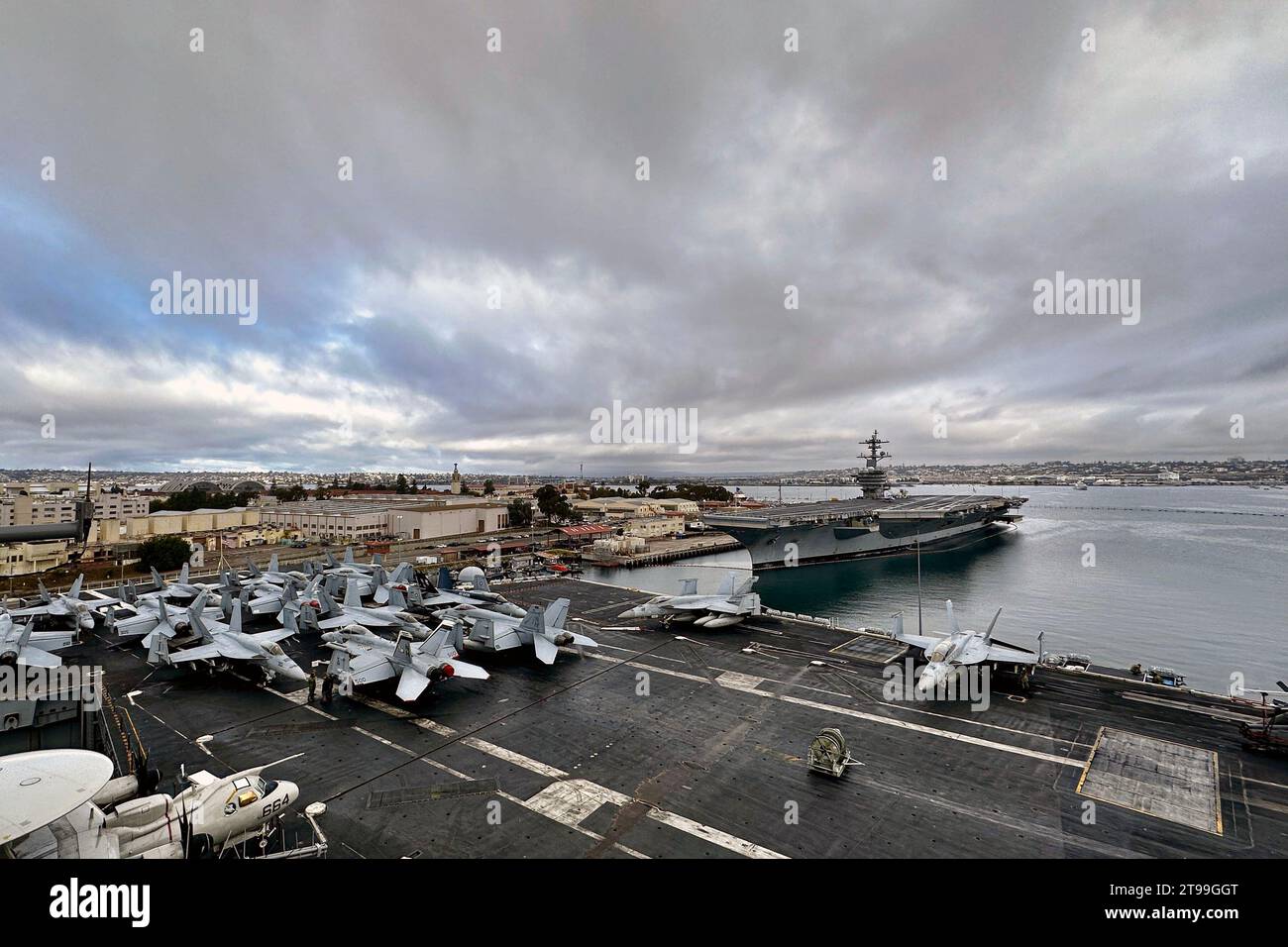 SAN DIEGO (Nov. 20, 2023) The Nimitz-class aircraft carriers USS Theodore Roosevelt (CVN 71 ...