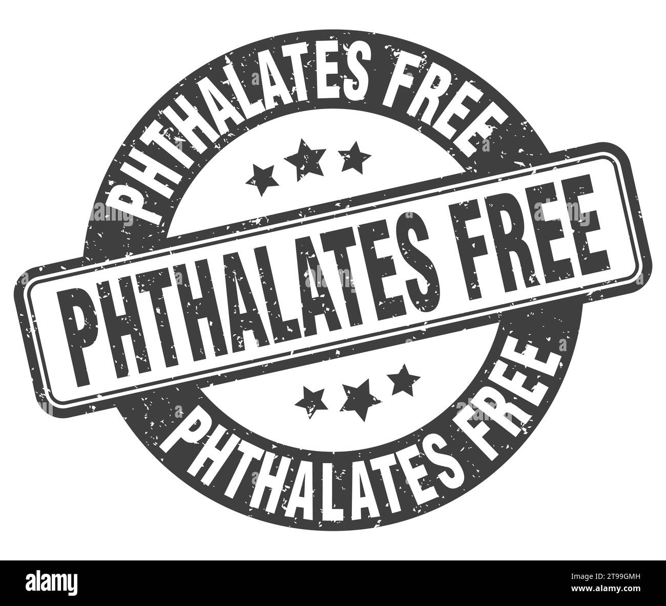 phthalates free stamp. phthalates free sign. round grunge label Stock ...