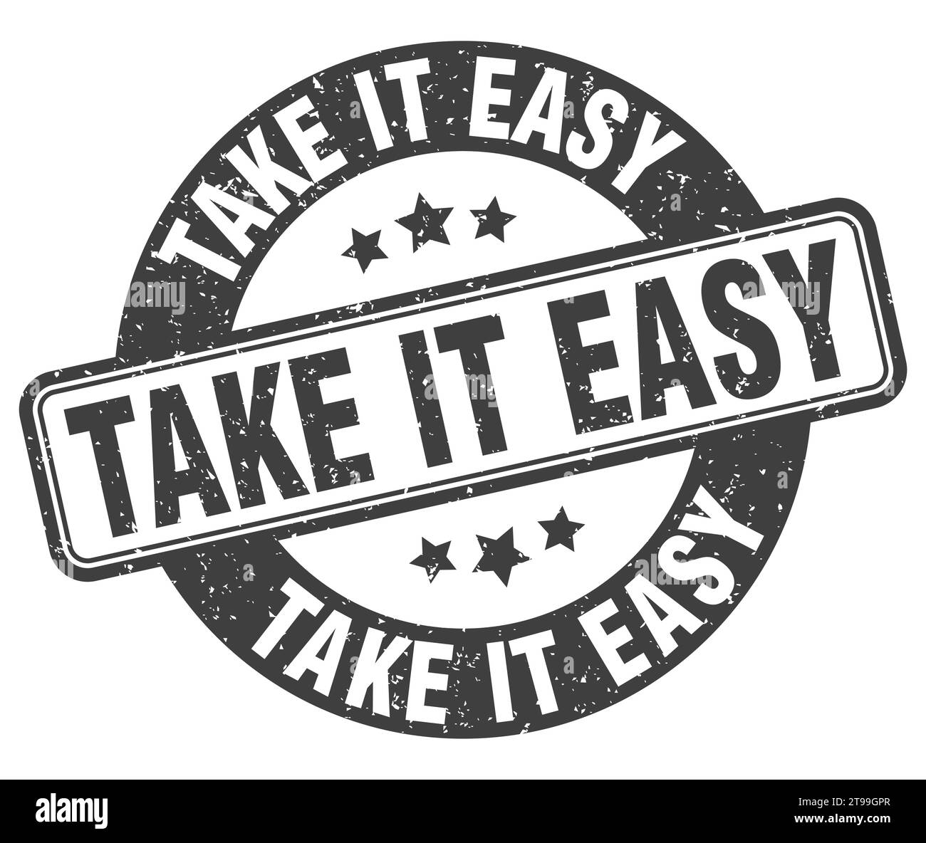 take it easy stamp. take it easy sign. round grunge label Stock Vector ...