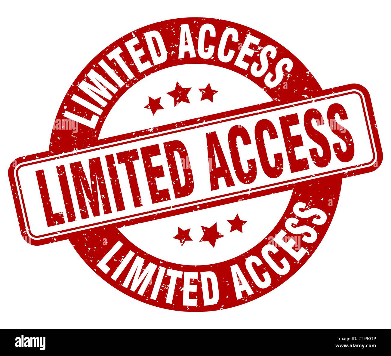 limited access stamp. limited access sign. round grunge label Stock ...