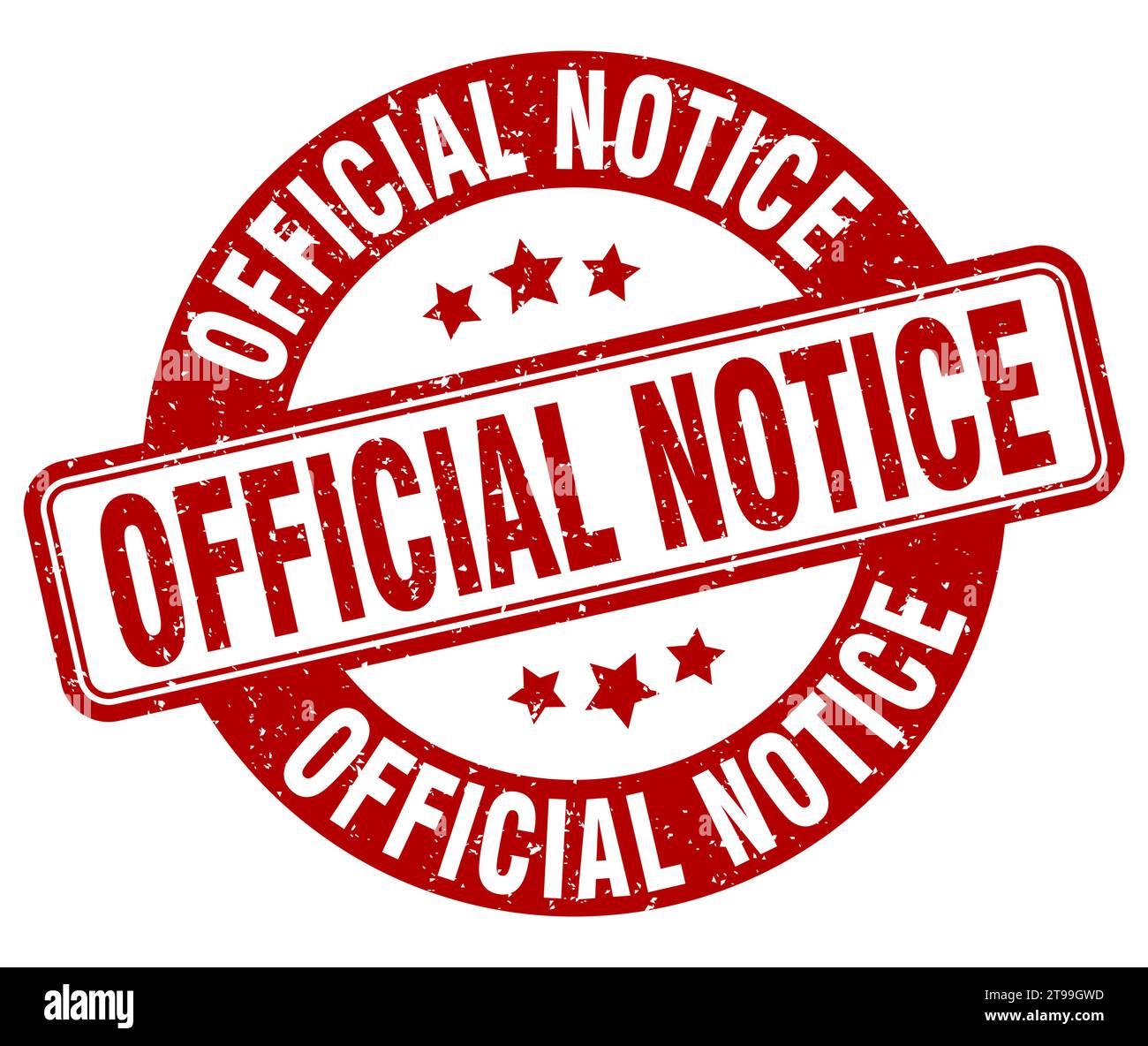 official notice stamp. official notice sign. round grunge label Stock ...