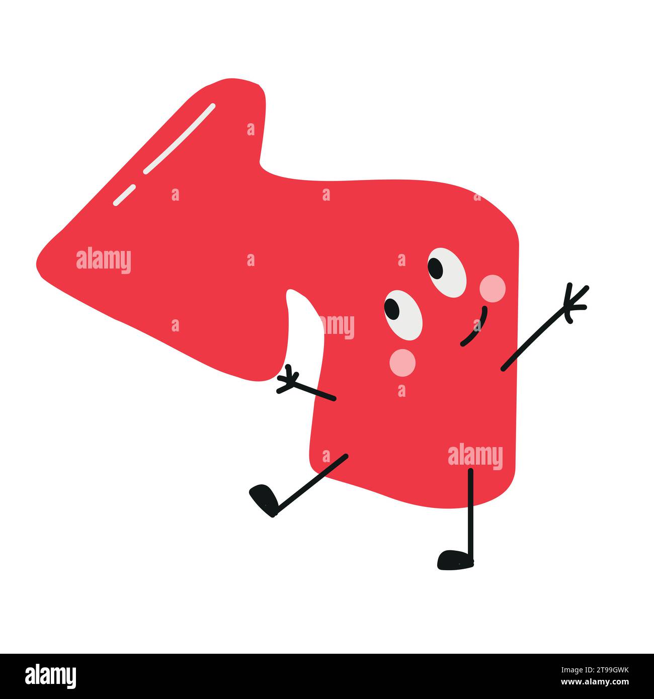 Funny cute happy arrow ,baby face,kawaii characters . Vector child ...