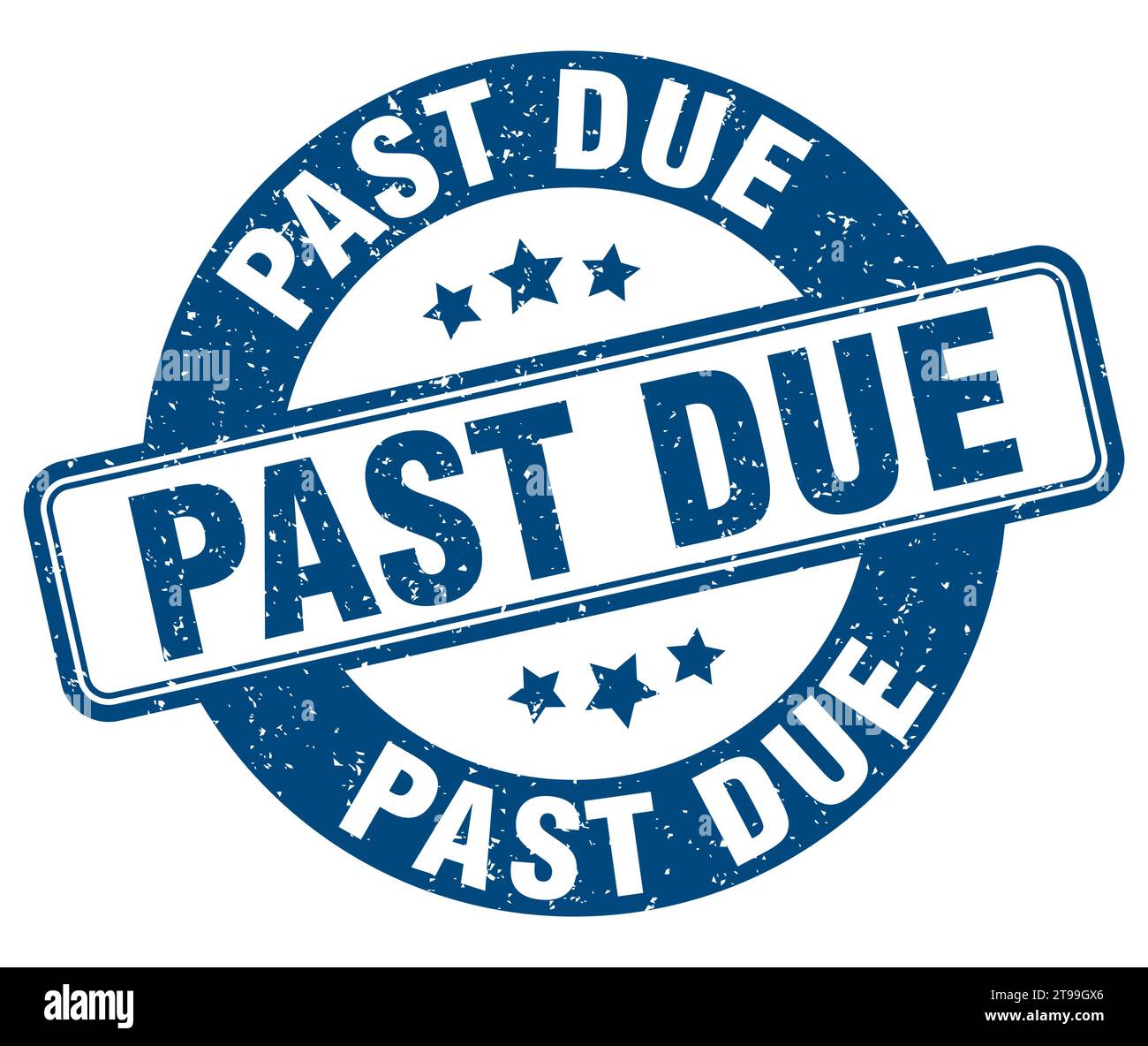 past due stamp. past due sign. round grunge label Stock Vector Image ...