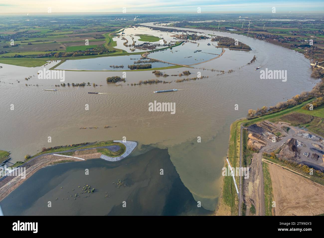 Rhein hochwasser aerial hi-res stock photography and images - Alamy