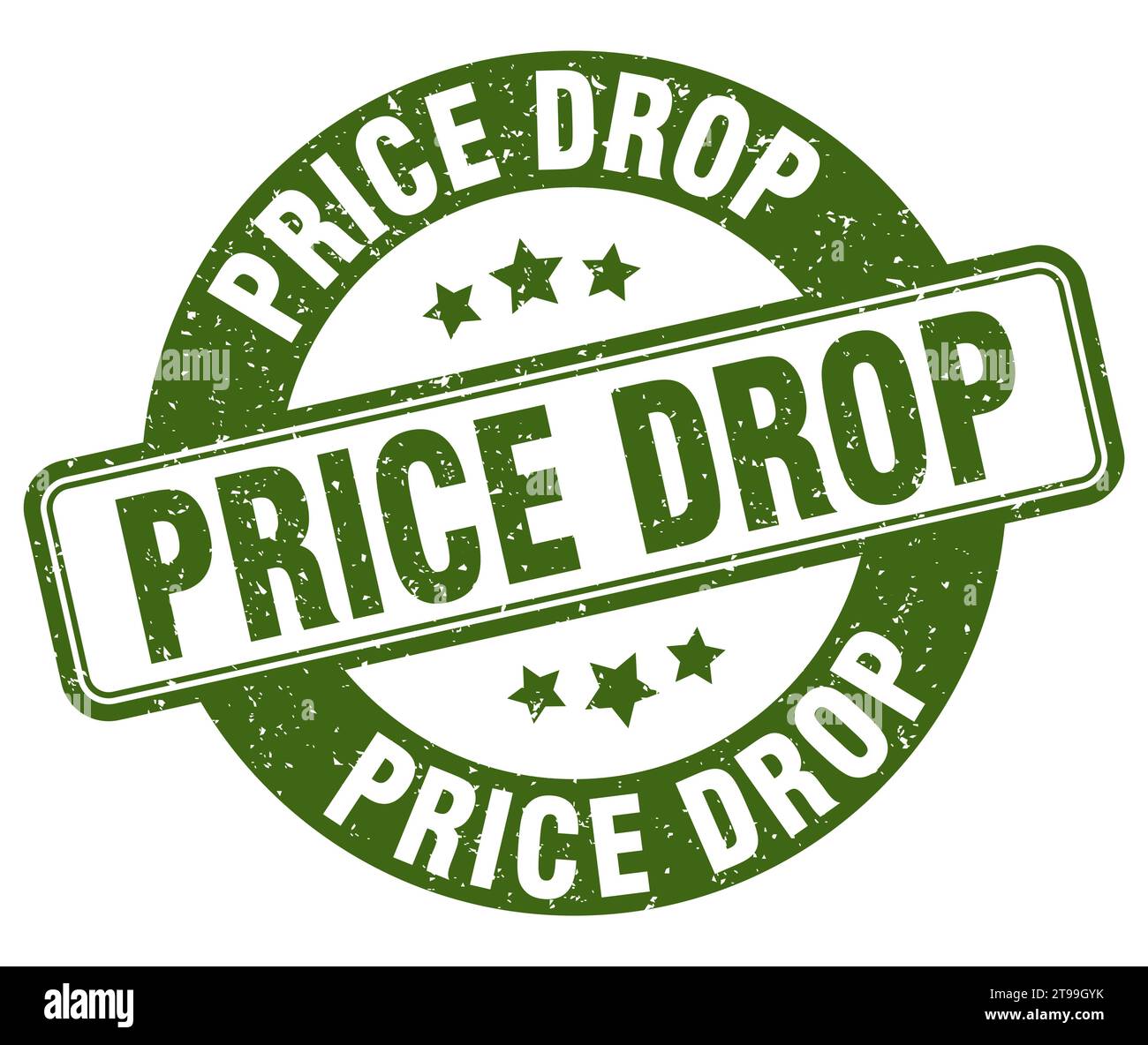price drop stamp. price drop sign. round grunge label Stock Vector ...