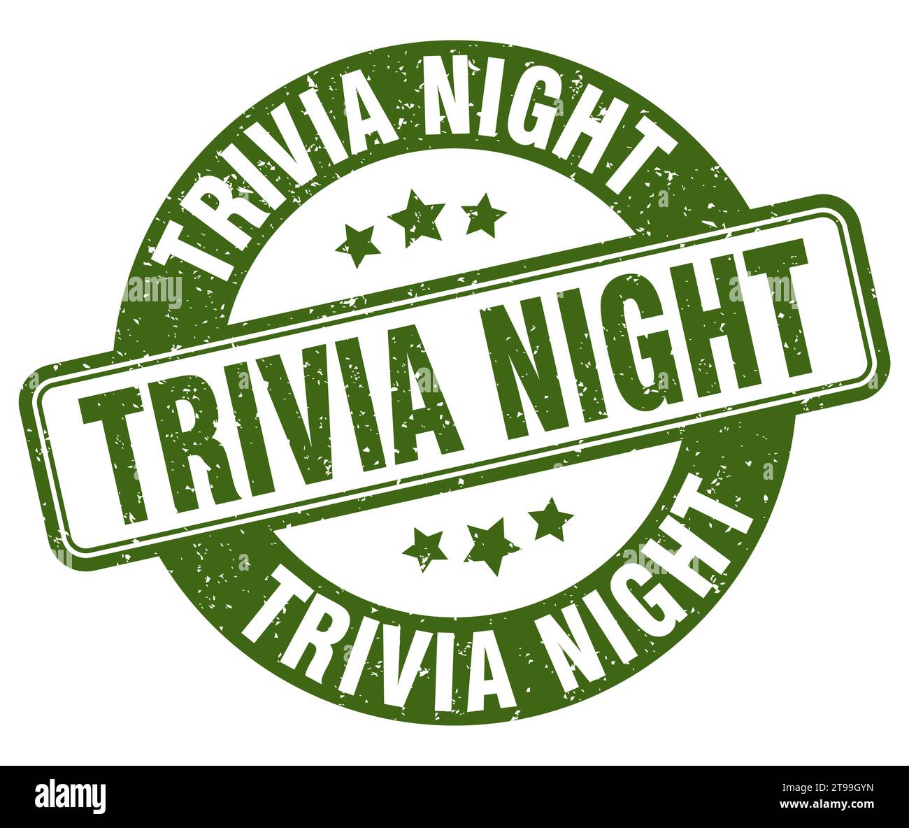 trivia night stamp. trivia night sign. round grunge label Stock Vector ...