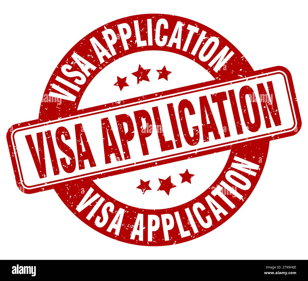 visa application stamp. visa application sign. round grunge label Stock ...
