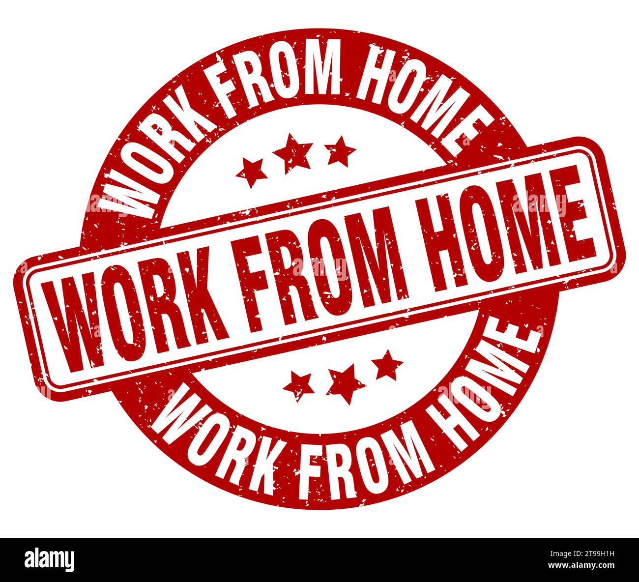 work from home stamp. work from home sign. round grunge label Stock ...