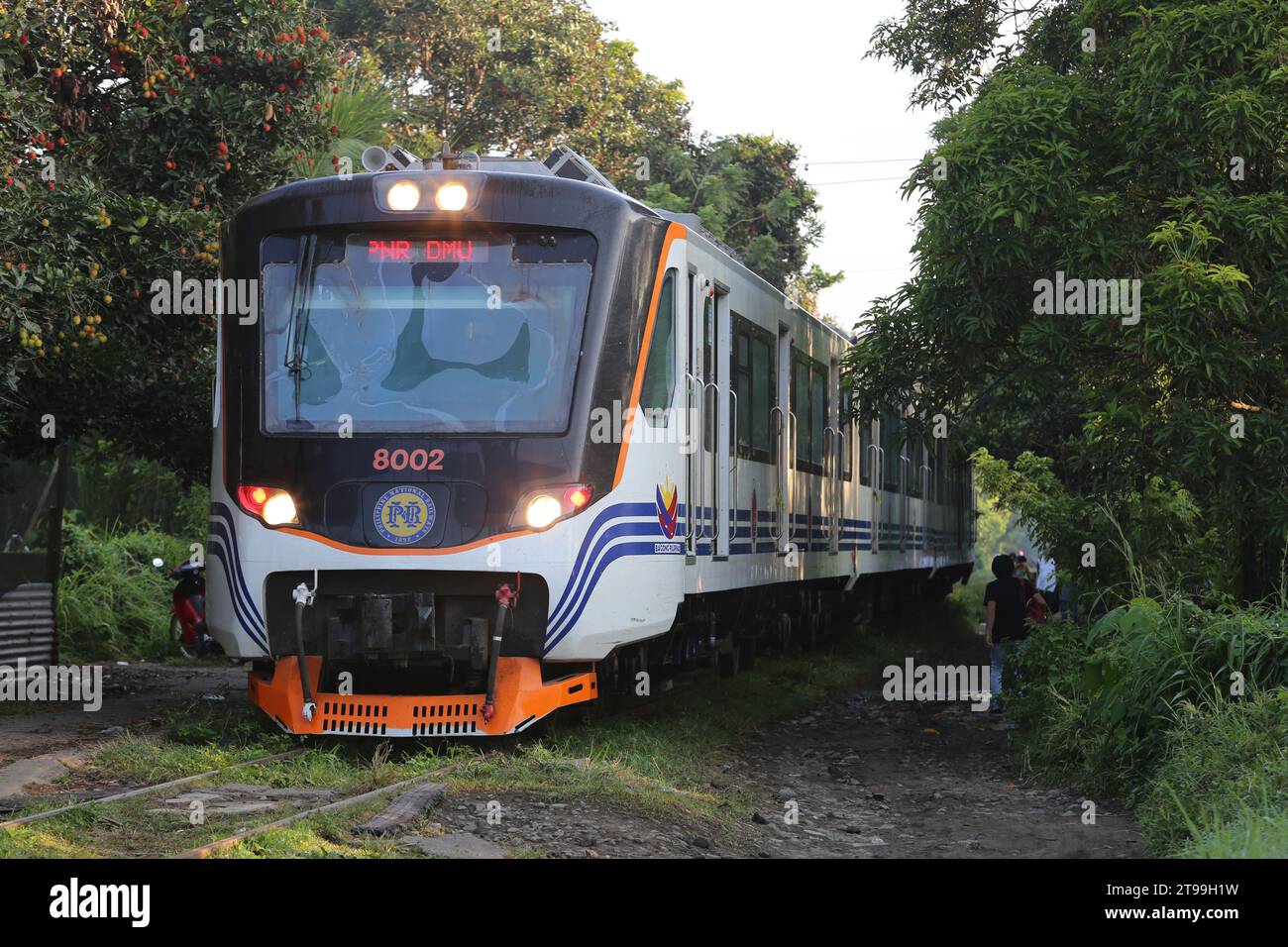 Manila, Philippines. November 24, 2023: A diesel multiple unit PNR 8000 ...