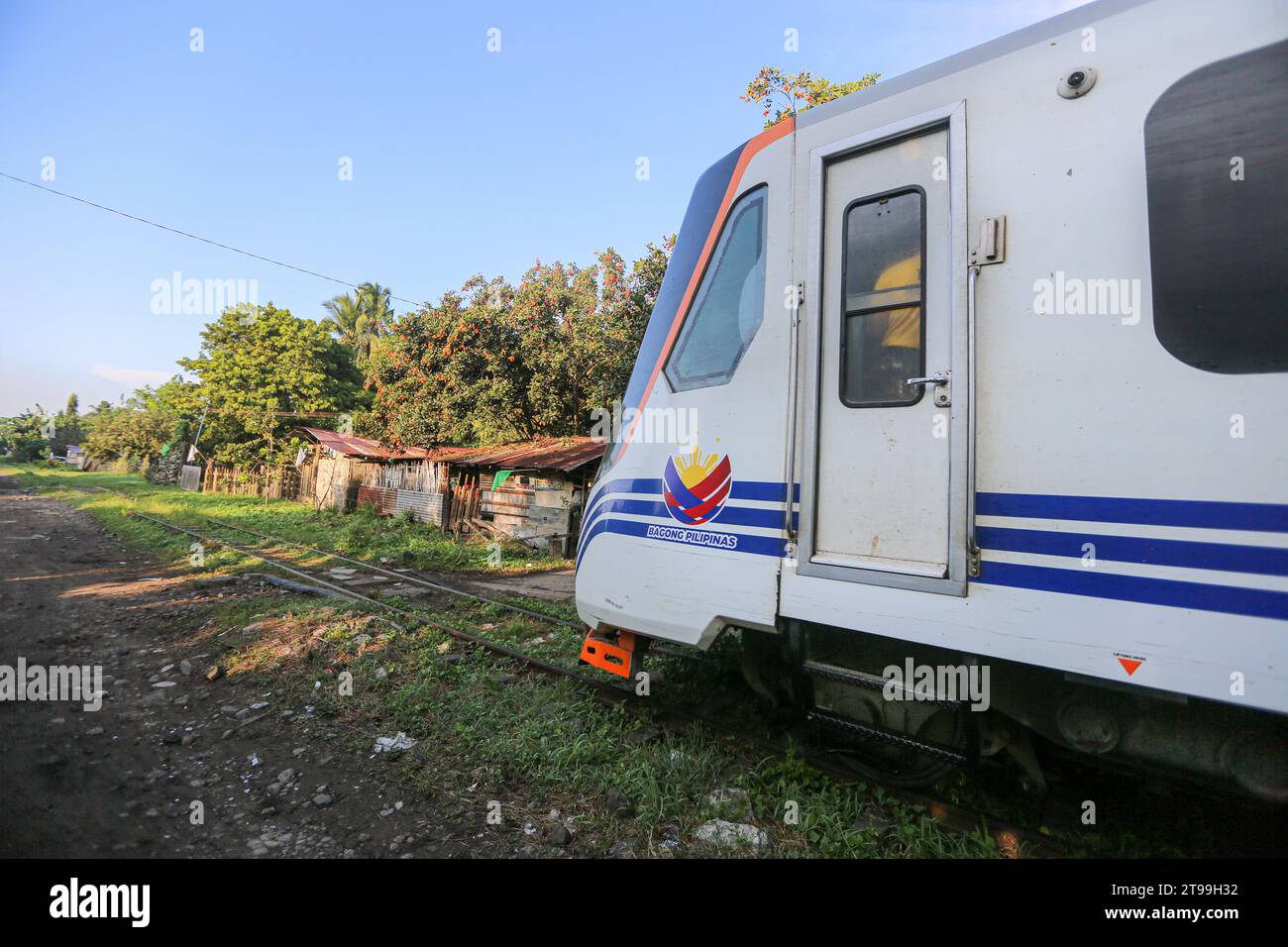 Manila, Philippines. November 24, 2023: A diesel multiple unit PNR 8000 ...