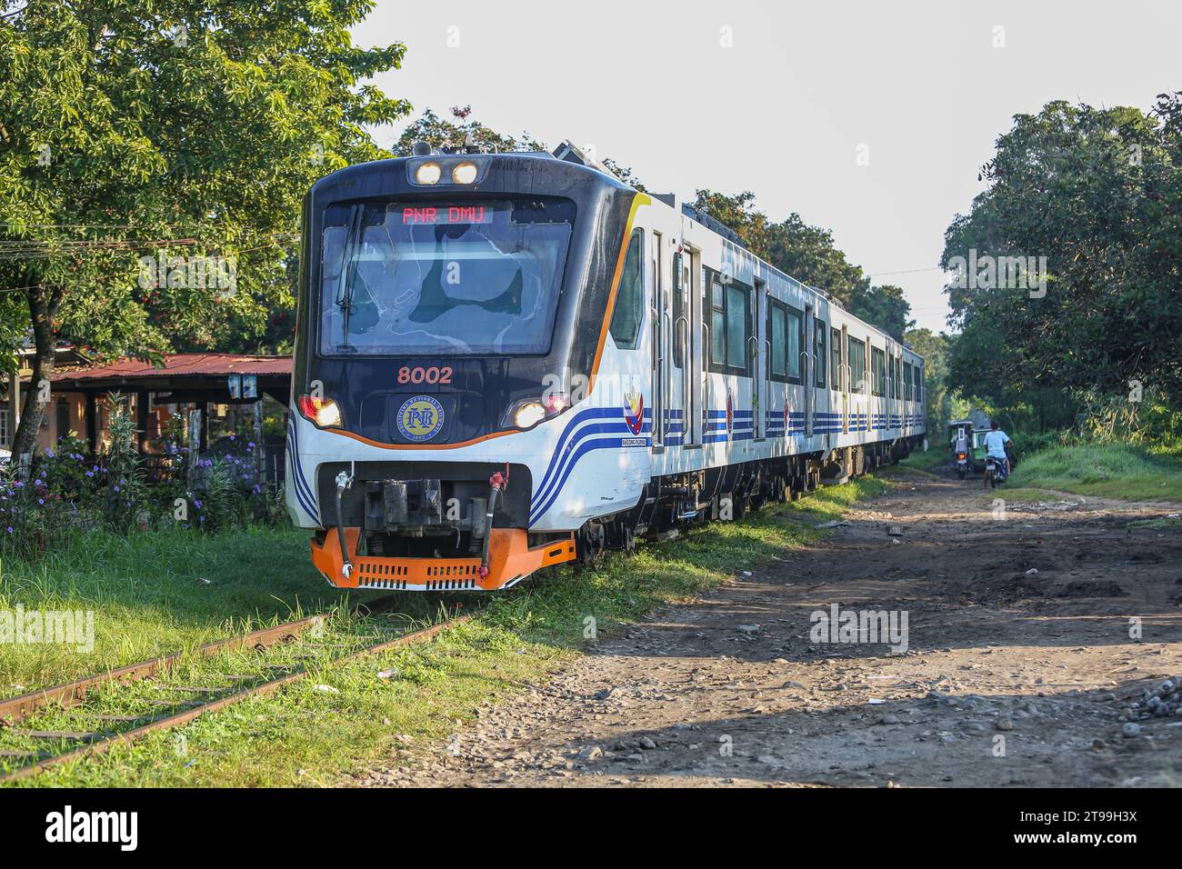 Manila, Philippines. November 24, 2023: A diesel multiple unit PNR 8000 class train ...
