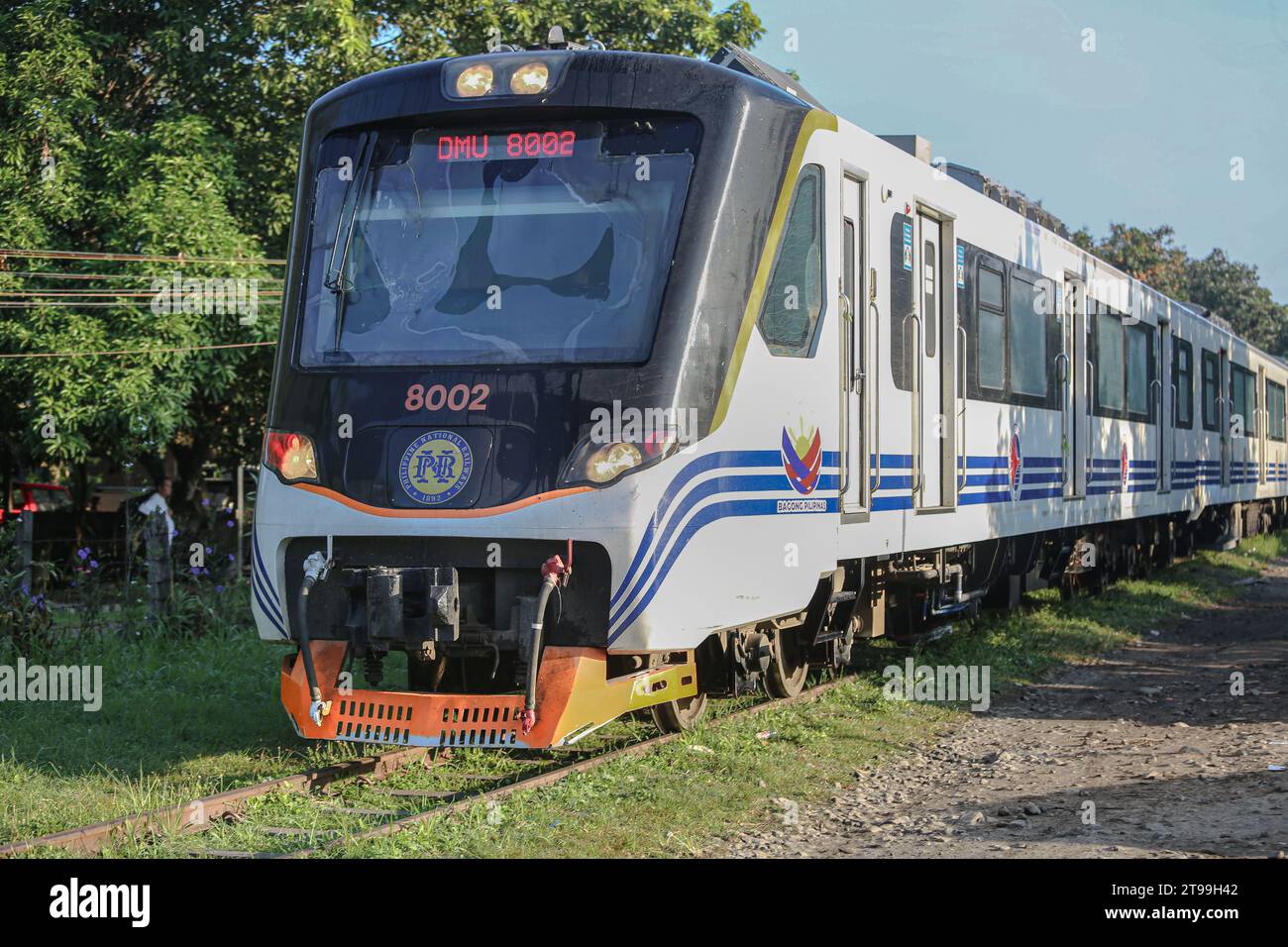 Manila, Philippines. November 24, 2023: A diesel multiple unit PNR 8000 ...