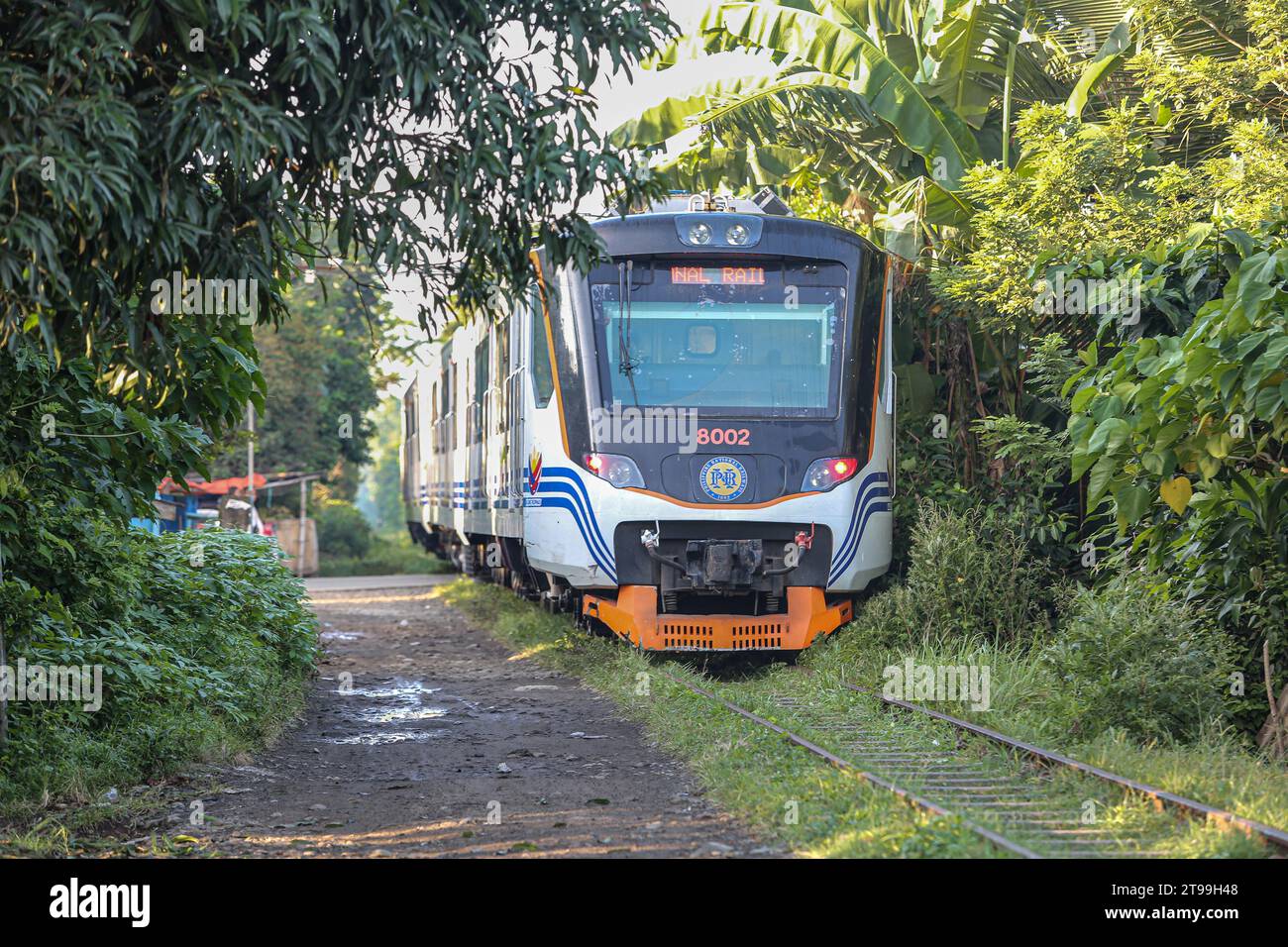 Manila, Philippines. November 24, 2023: A diesel multiple unit PNR 8000 ...