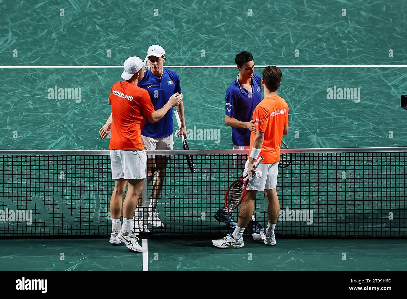Malaga, Malaga, Spain. 23rd Nov, 2023. Jannik Sinner (ITA), Lorenzo ...