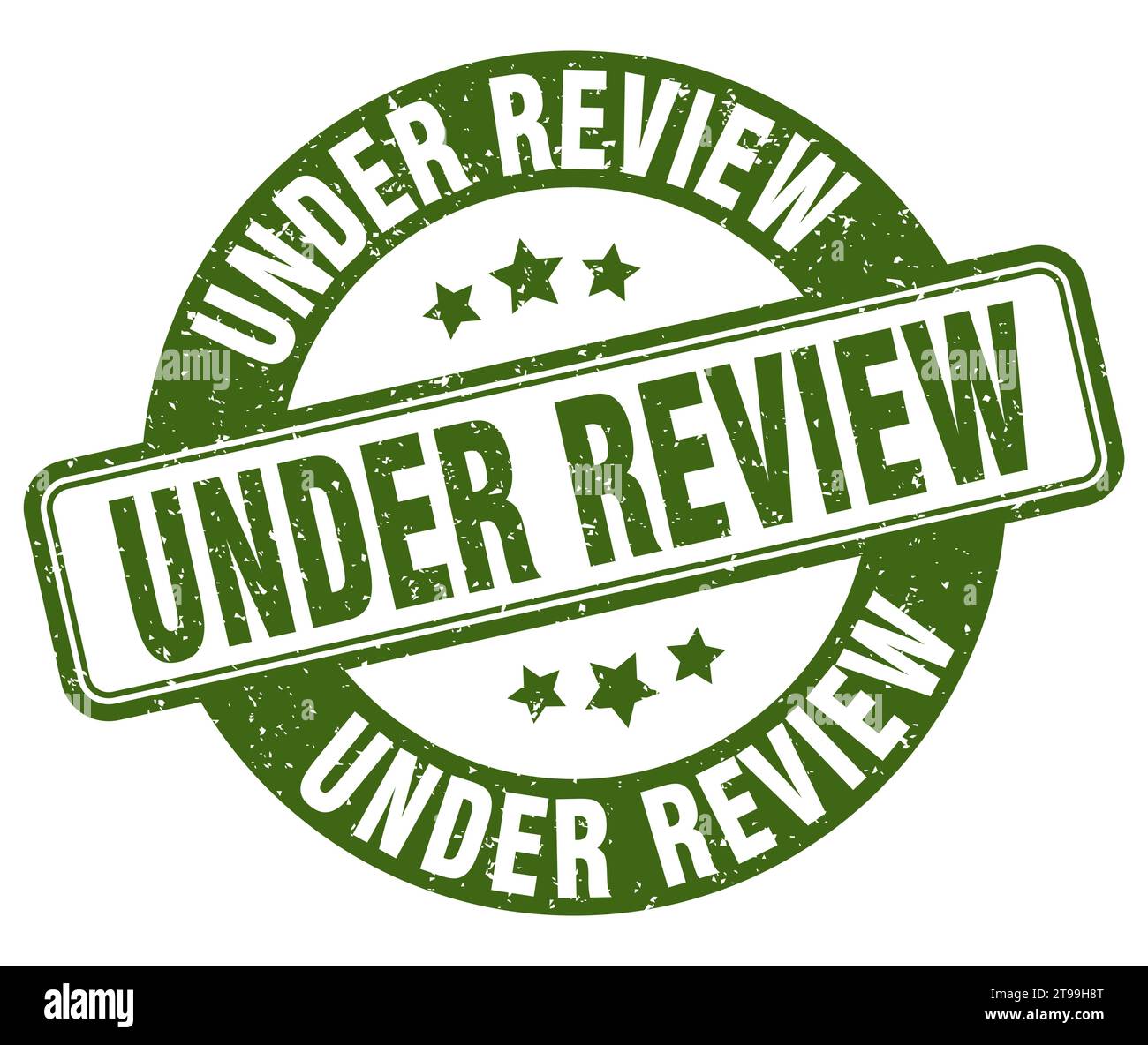under review stamp. under review sign. round grunge label Stock Vector ...