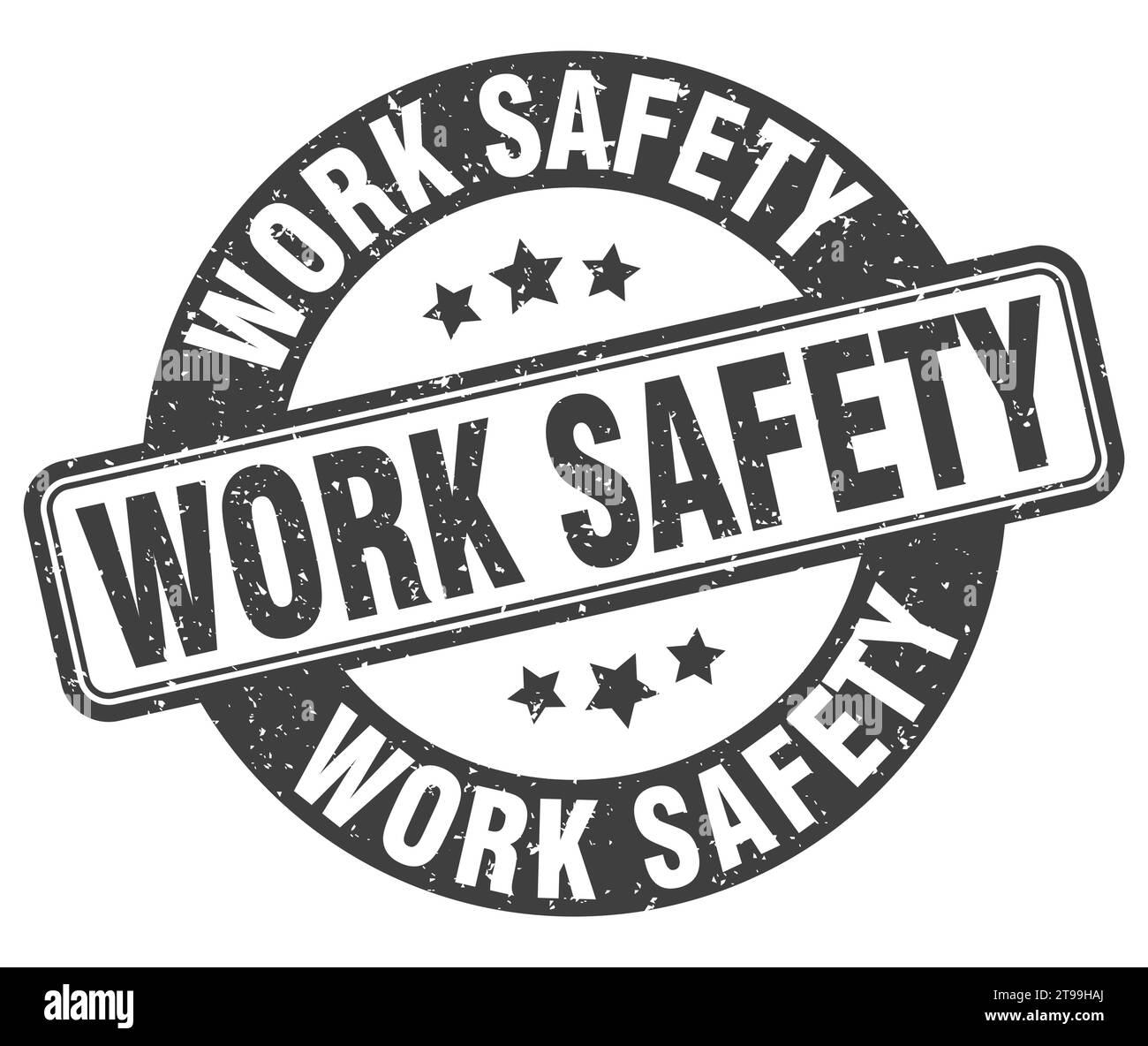 work safety stamp. work safety sign. round grunge label Stock Vector ...