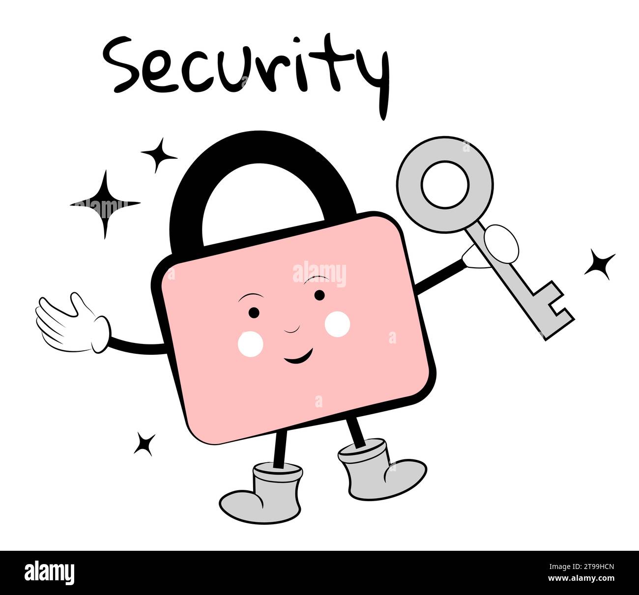 Key and lock on white background. Security Stock Vector Image & Art - Alamy