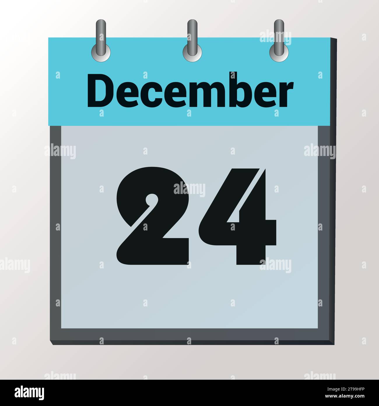 day on the calendar, vector image format, December 24 Stock Vector ...