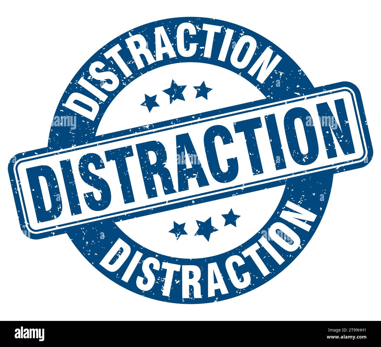 distraction stamp. distraction sign. round grunge label Stock Vector ...